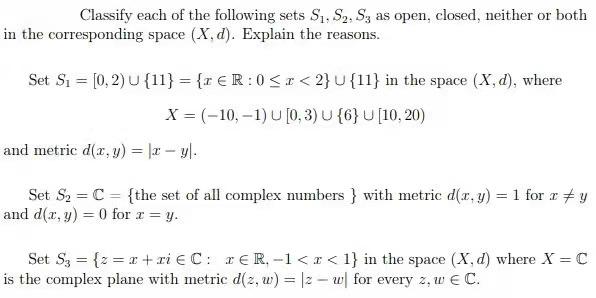 Solved Classify each of the following sets S1, S2. Sy as | Chegg.com