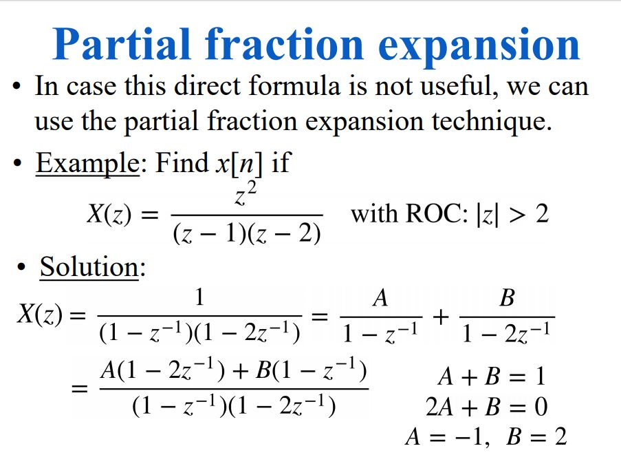Solved Partial Fraction Decomposition Example This Is Pro Chegg