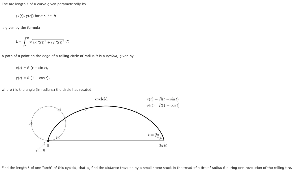 Solved The arc length L of a curve given parametrically by | Chegg.com