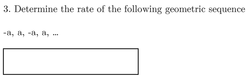 Solved 3. Determine the rate of the following geometric | Chegg.com