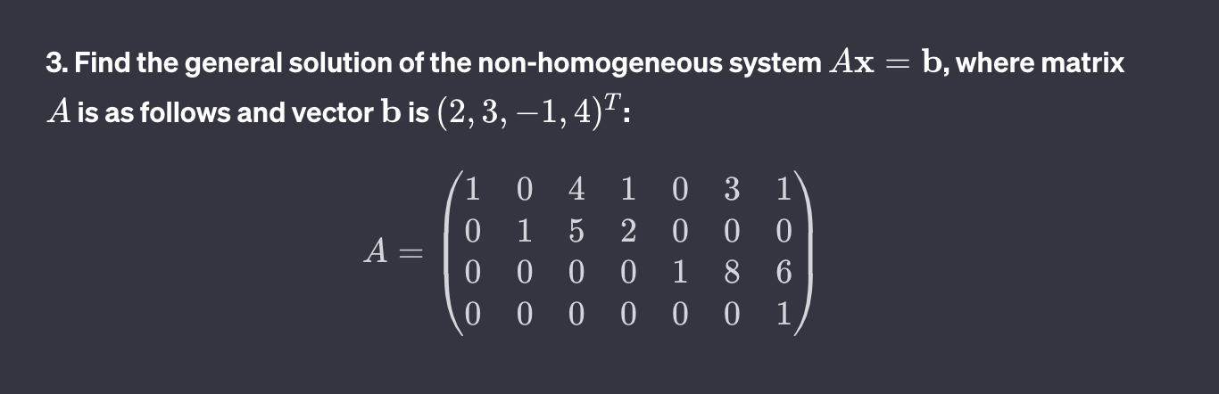 Solved Find the general solution of the non-homogeneous | Chegg.com