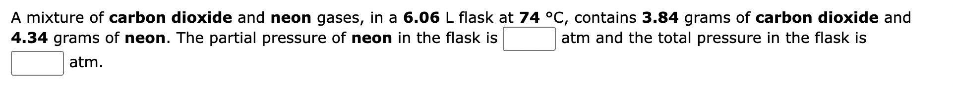 Solved A mixture of carbon dioxide and neon gases, in a 6.06 | Chegg.com