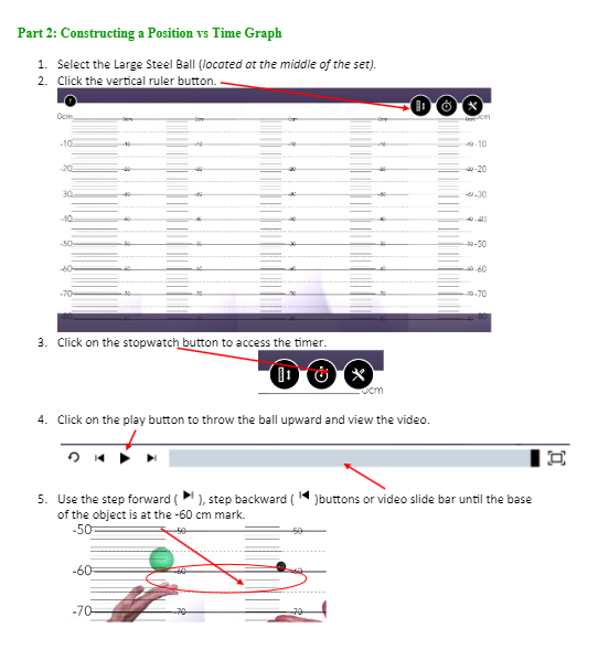 Solved Part 2: Constructing a Position vs Time Graph 1. | Chegg.com