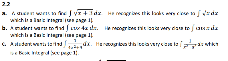 Solved a. A student wants to find ∫x+3dx. He recognizes this | Chegg.com