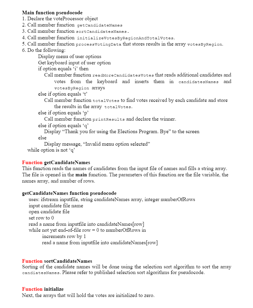 In C++ please. Not an actual program, just a | Chegg.com