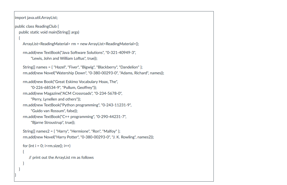 Solved Implement a set of classes that define various types | Chegg.com