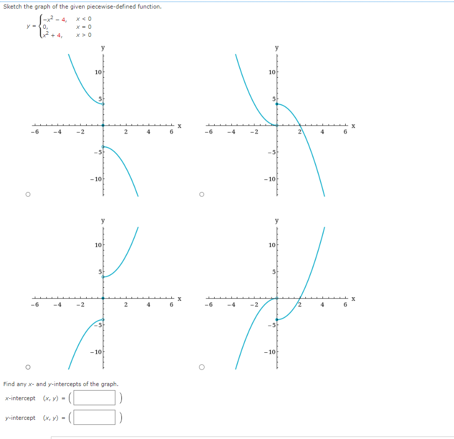 Solved Sketch the graph of the given piecewise-defined | Chegg.com