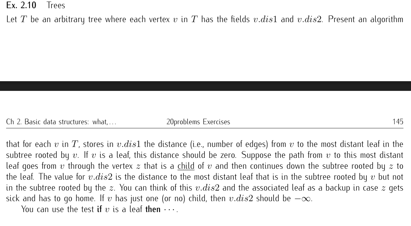 Solved Ex. 2.10 Trees Let T be an arbitrary tree where each | Chegg.com