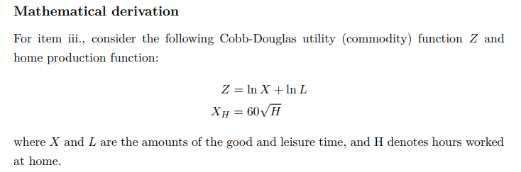 Solved Mathematical derivation For item iii., consider the | Chegg.com
