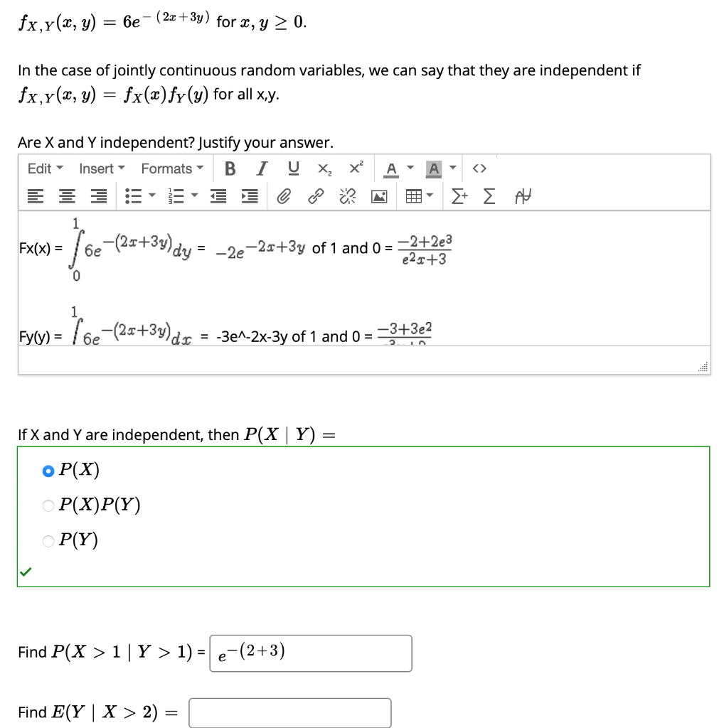 Solved Let X and Y be random variables with joint density | Chegg.com