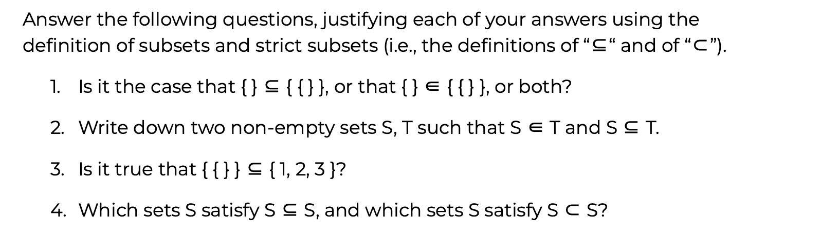 Solved Answer the following questions, justifying each of | Chegg.com