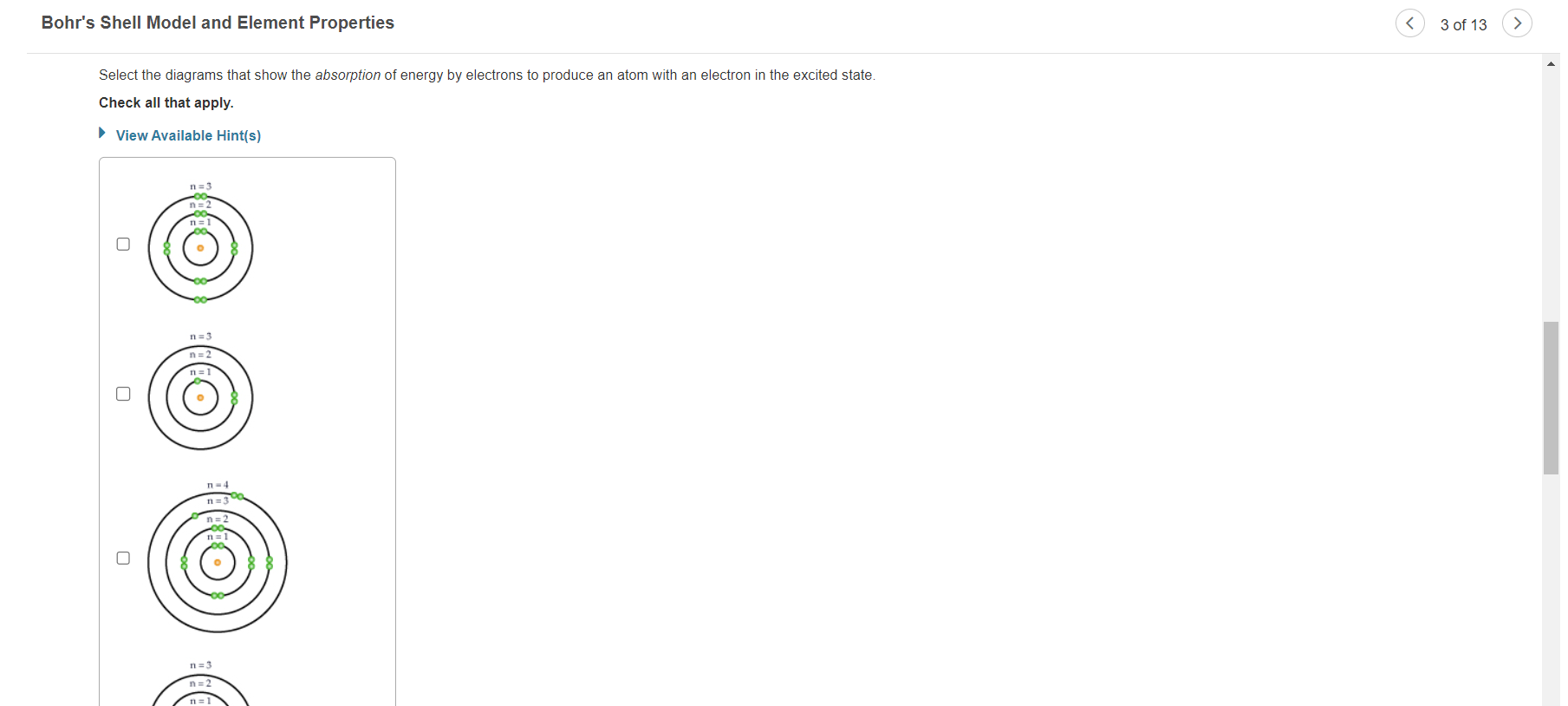 Bohr's Shell Model and Element Properties 3 of 13 for | Chegg.com