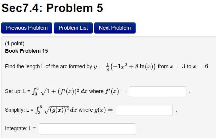 Solved Book Problem 15 Find the length L of the arc formed | Chegg.com
