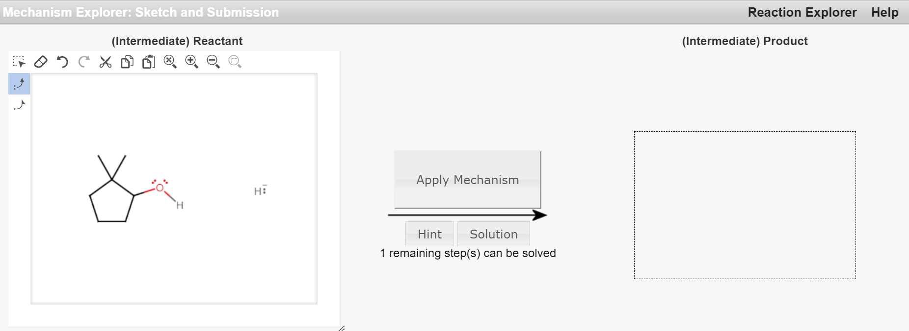 Solved Mechanism Explorer: Sketch and Submission Reaction E) | Chegg.com