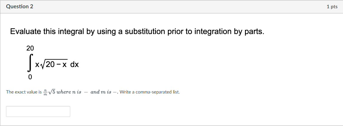 Solved Evaluate this integral by using a substitution prior | Chegg.com
