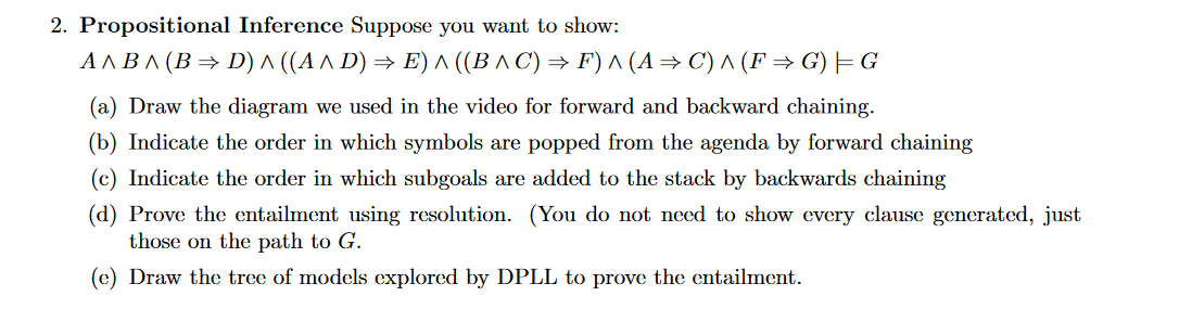 2. Propositional Inference Suppose you want to show: | Chegg.com