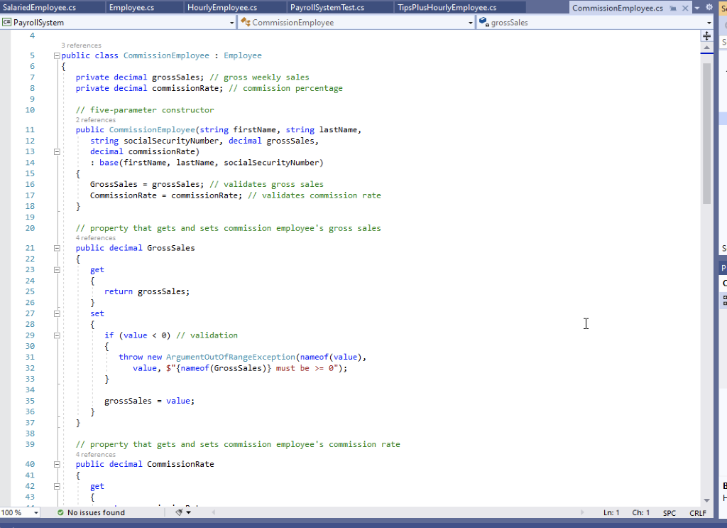 Employee.cs Commission Employee.cs Salaried | Chegg.com