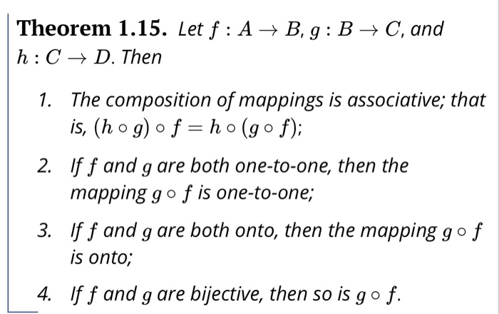 Solved Theorem 1.20. A mapping is invertible if and only if | Chegg.com