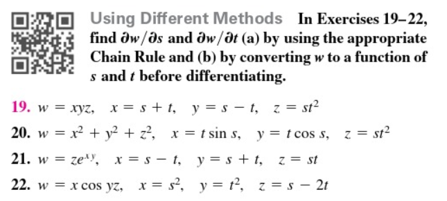 Solved Using Different Methods In Exercises 19-22, find | Chegg.com