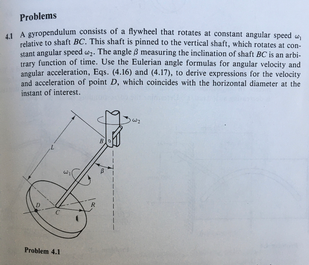 4.1 A gyropendulum consists of a fl Problems pendulum | Chegg.com