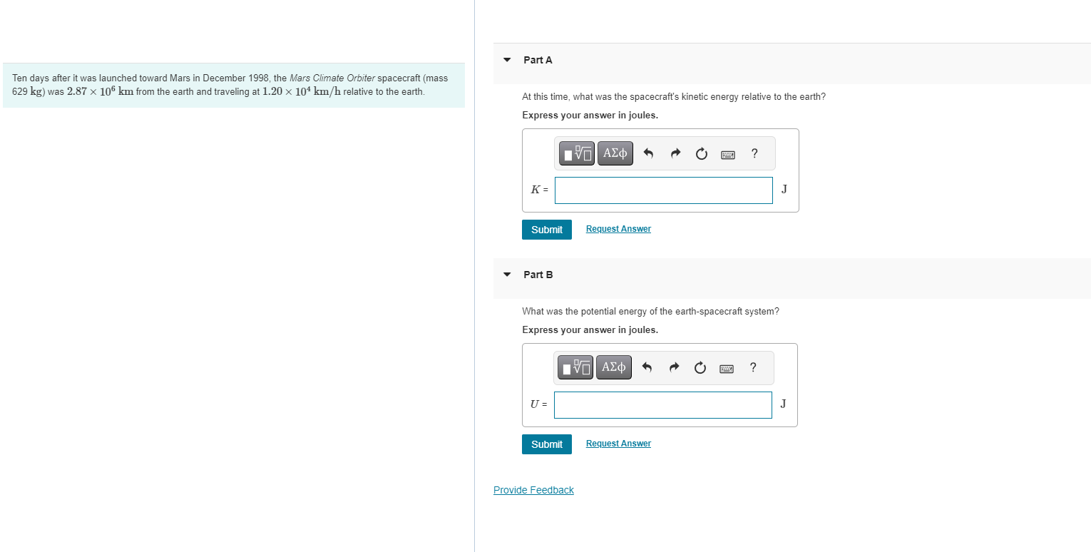 Solved Ten days after it was launched toward Mars in | Chegg.com