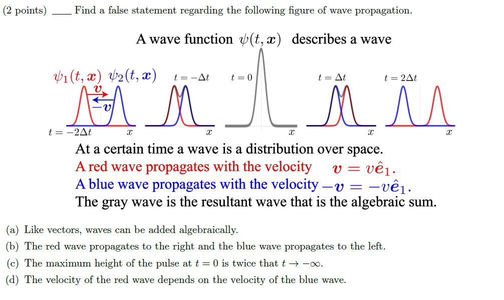 Solved (2 points) Find a false statement regarding the | Chegg.com