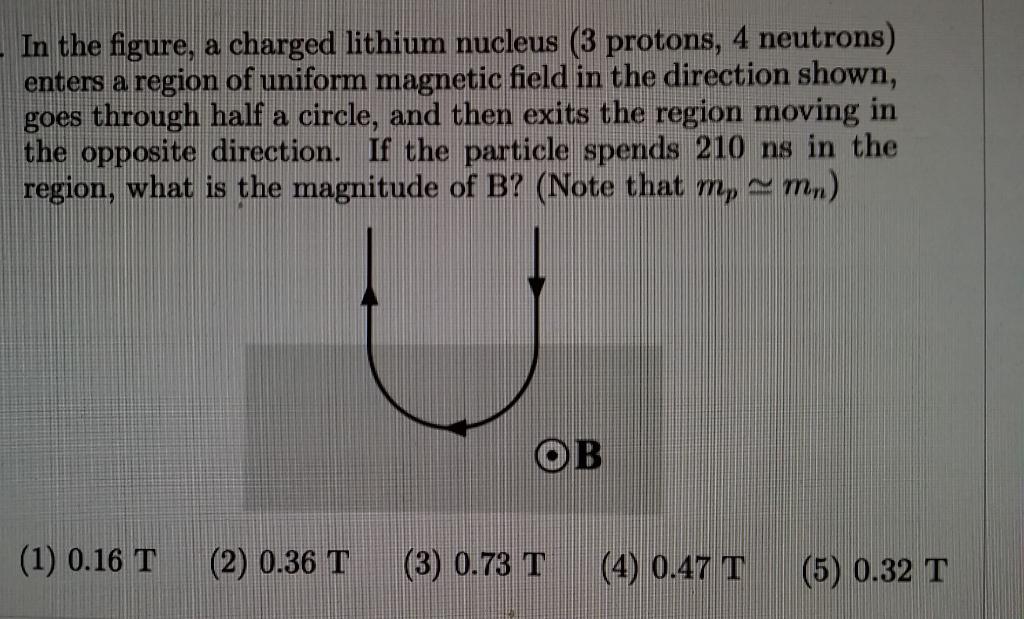 Solved In the figure, a charged lithium nucleus (3 protons, | Chegg.com