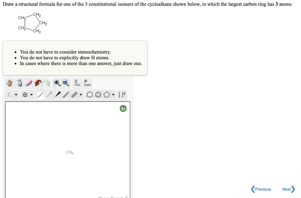 Solved Draw a structural formula for one of the 3 | Chegg.com