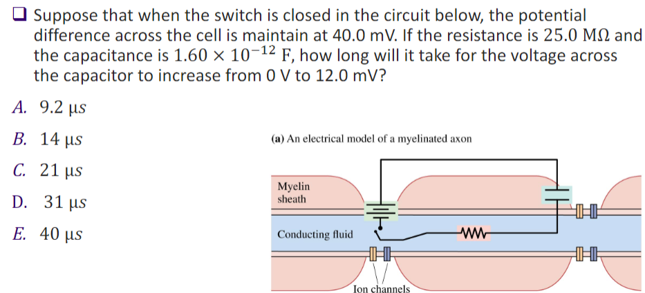 Solved Suppose that when the switch is closed in the circuit | Chegg.com