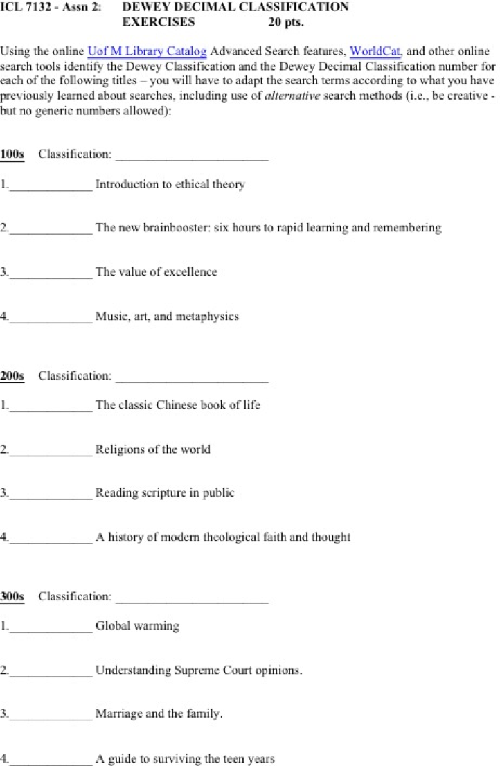 Solved Using the online Uof M Library Catalog Advanced | Chegg.com