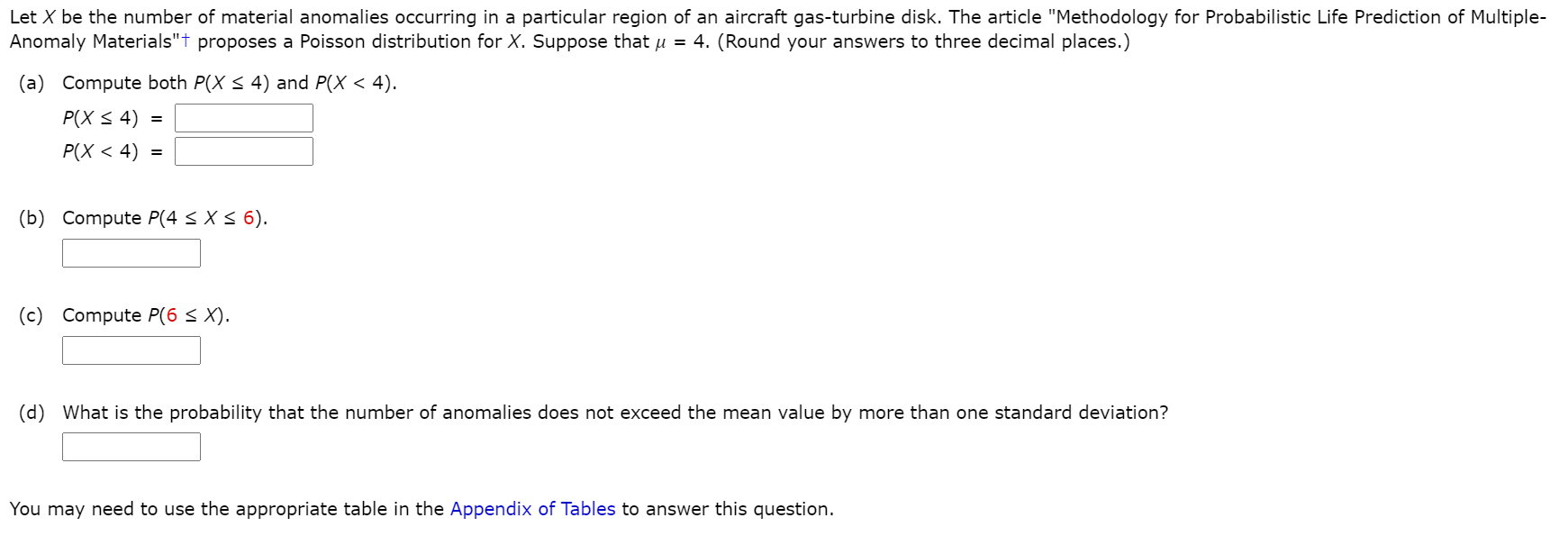 Solved Let X be the number of material anomalies occurring | Chegg.com