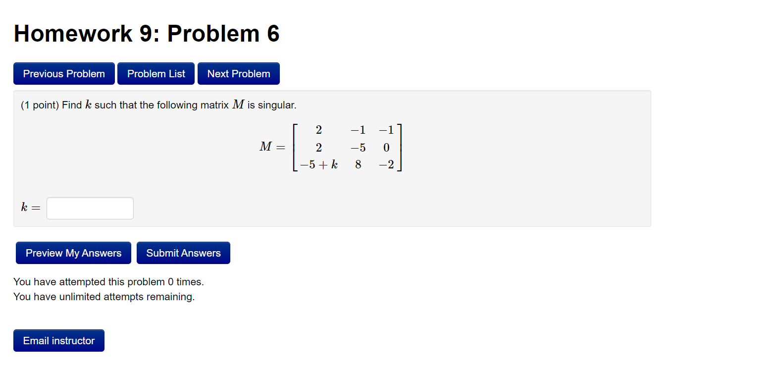 Solved Homework 9: Problem 6 Previous Problem Problem List | Chegg.com Solved Homework 9: Problem 6 Previous Problem Problem List | Chegg.com