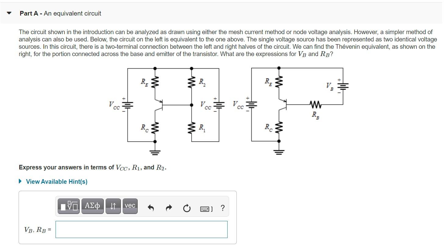 Solved Part A - An equivalent circuit The circuit shown in | Chegg.com