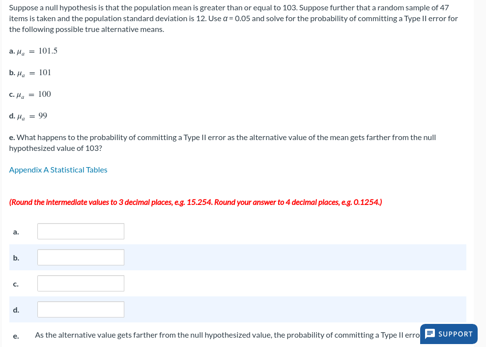 Solved Suppose a null hypothesis is that the population mean | Chegg.com