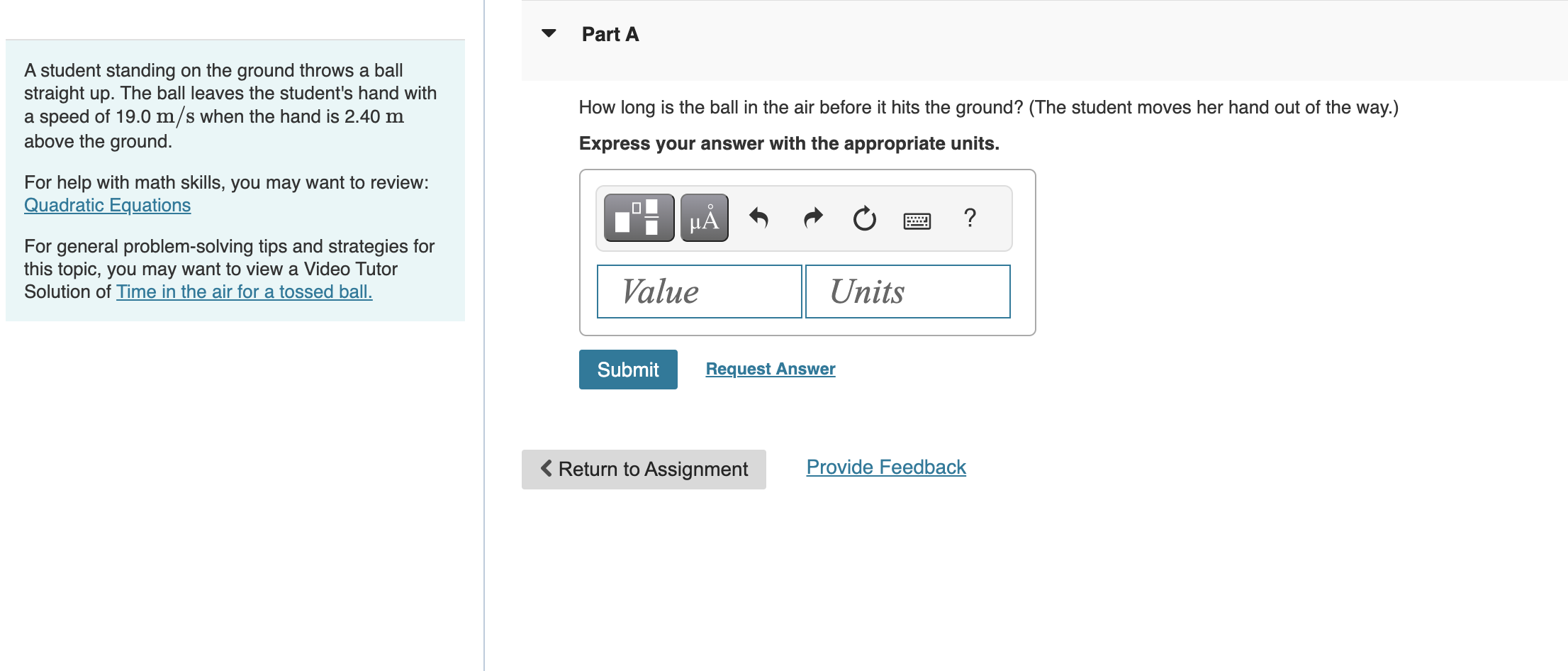 Solved A student standing on the ground throws a ball | Chegg.com