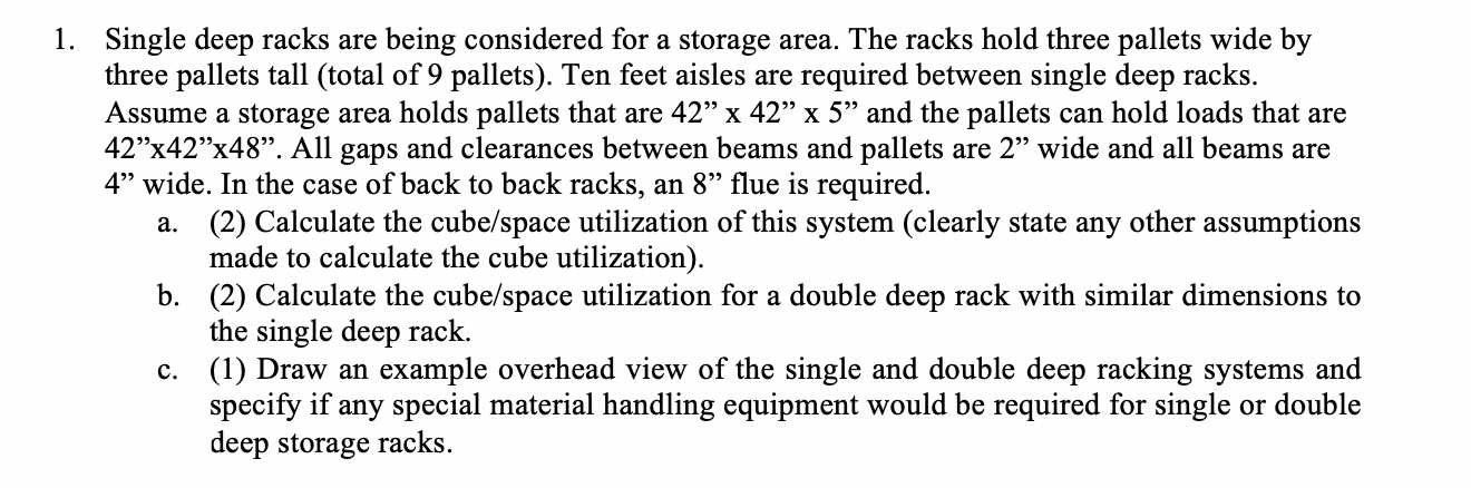Consider all dimensions of the rack system in | Chegg.com