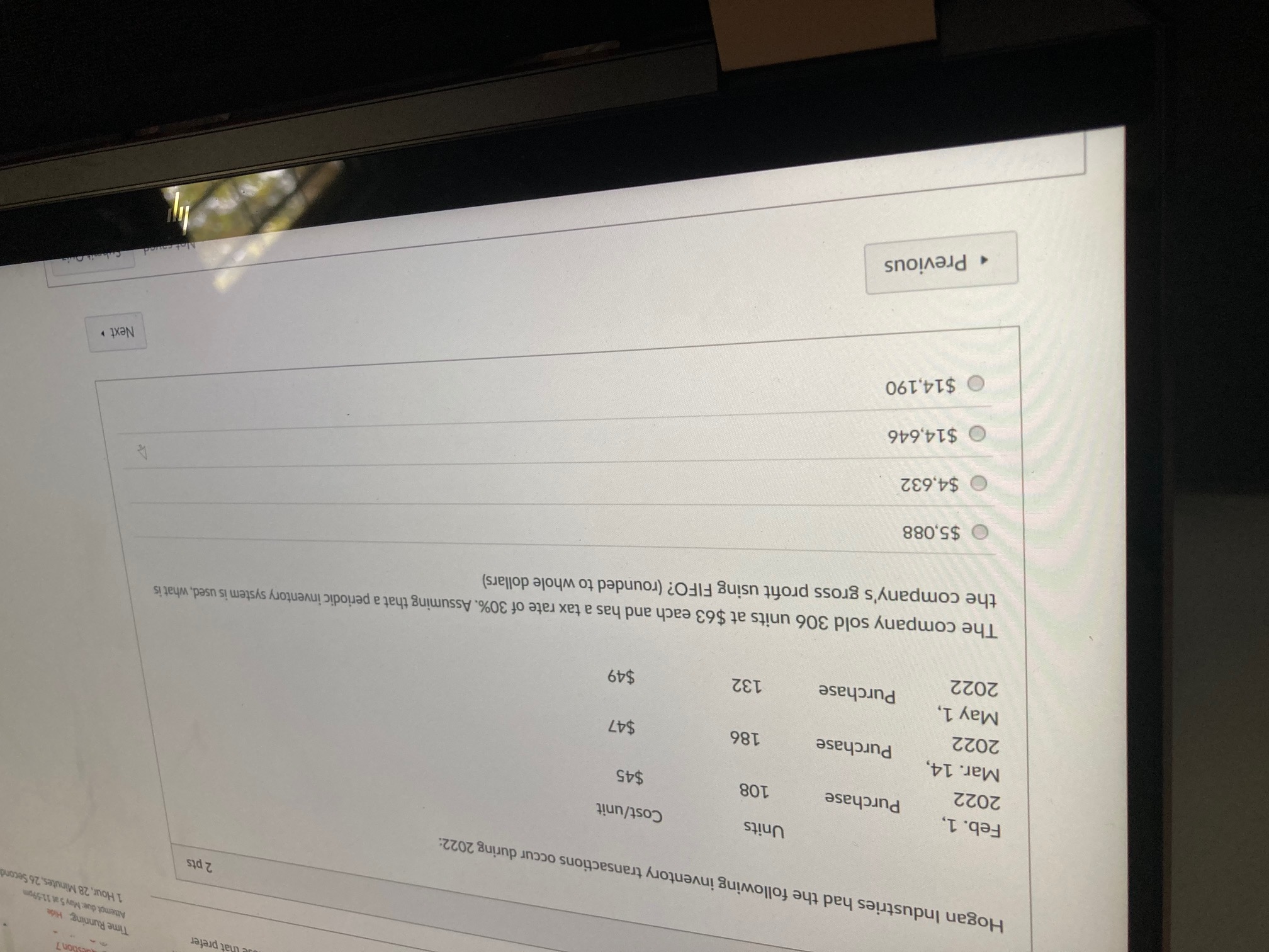 Solved 5007 use that prefer Time Running Hot Attemot due: | Chegg.com