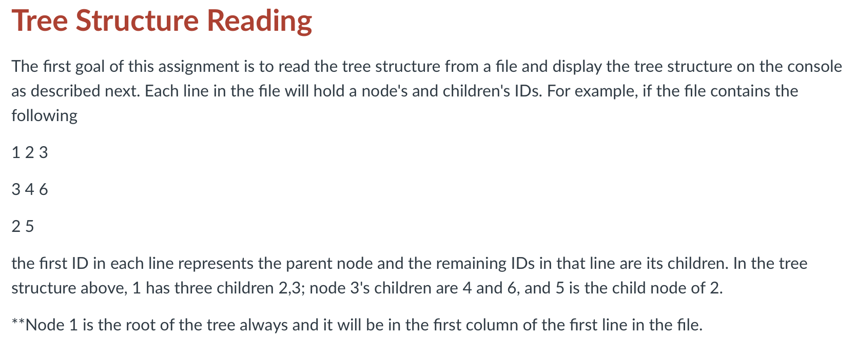 Solved Tree Structure Reading The first goal of this | Chegg.com