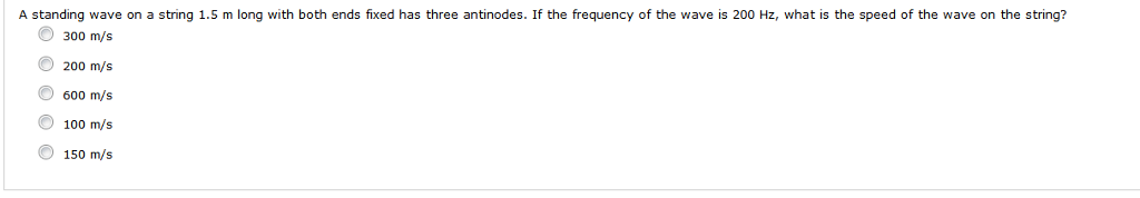Solved A standing wave on a string 1.5 m long with both ends | Chegg.com