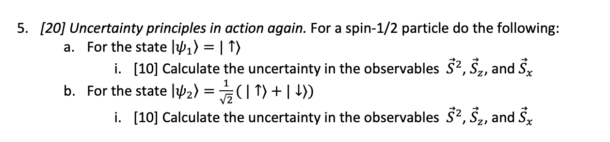 Solved [20] Uncertainty principles in action again. For a | Chegg.com