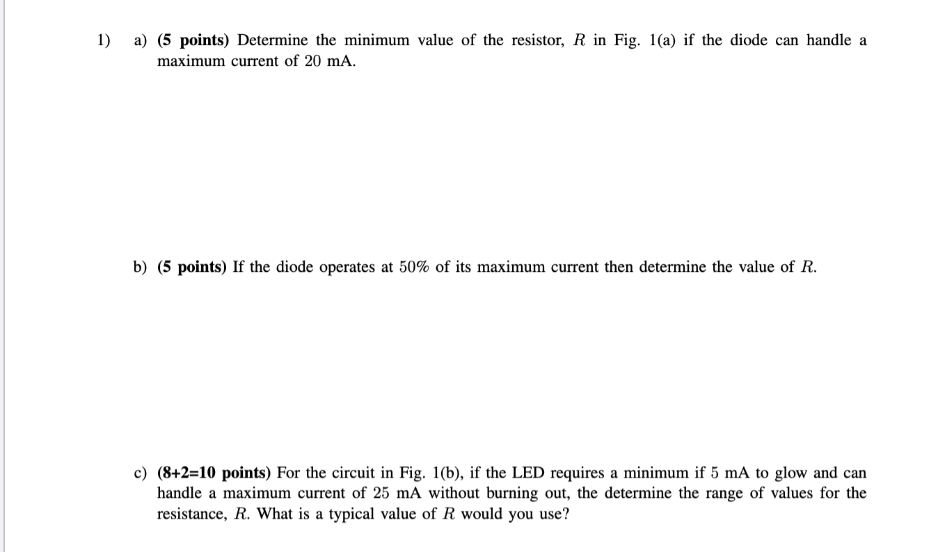 Solved Determine the minimum value of the resistor, R in | Chegg.com