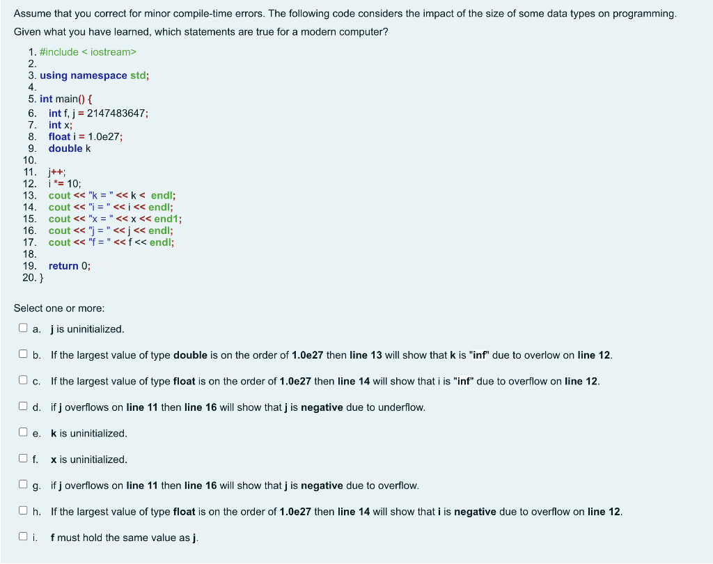 Solved Assume that you correct for minor compile-time | Chegg.com