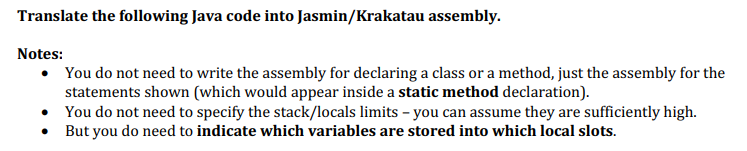Solved Translate the following Java code into | Chegg.com