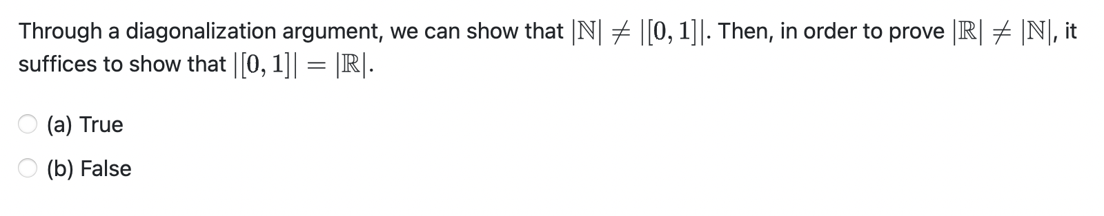 Solved Through a diagonalization argument, we can show that | Chegg.com