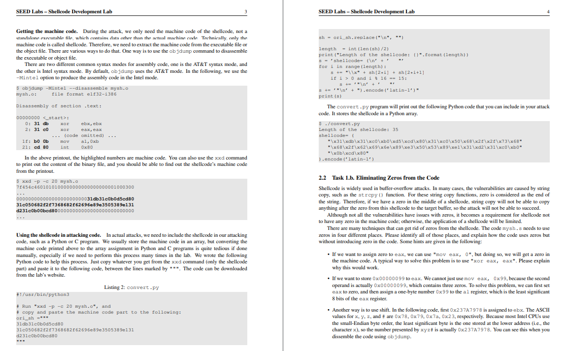 Solved Please help me in this SEED lab (Shellcode | Chegg.com