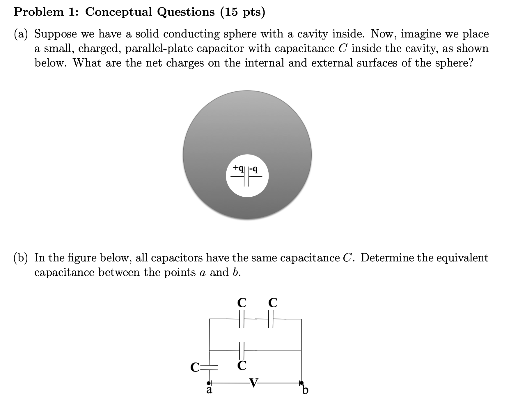 Solved Problem 1: Conceptual Questions (15 ﻿pts)(a) ﻿Suppose | Chegg.com