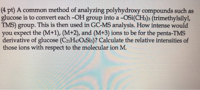 Solved (4 pt) A common method of analyzing polyhydroxy | Chegg.com