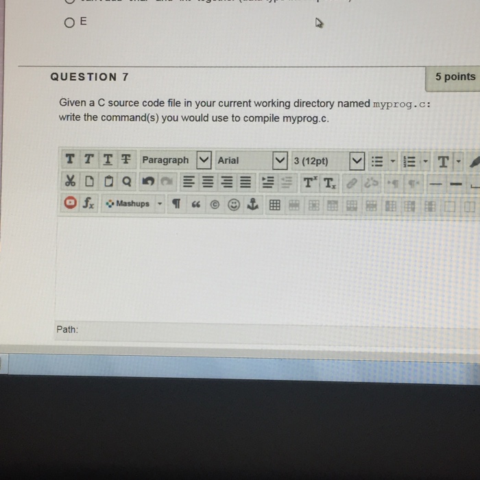 Solved O E 5 points QUESTION 7 Given a C source code file in | Chegg.com