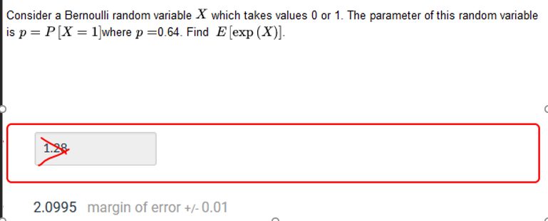 Solved Consider a Bernoulli random variable X which takes | Chegg.com