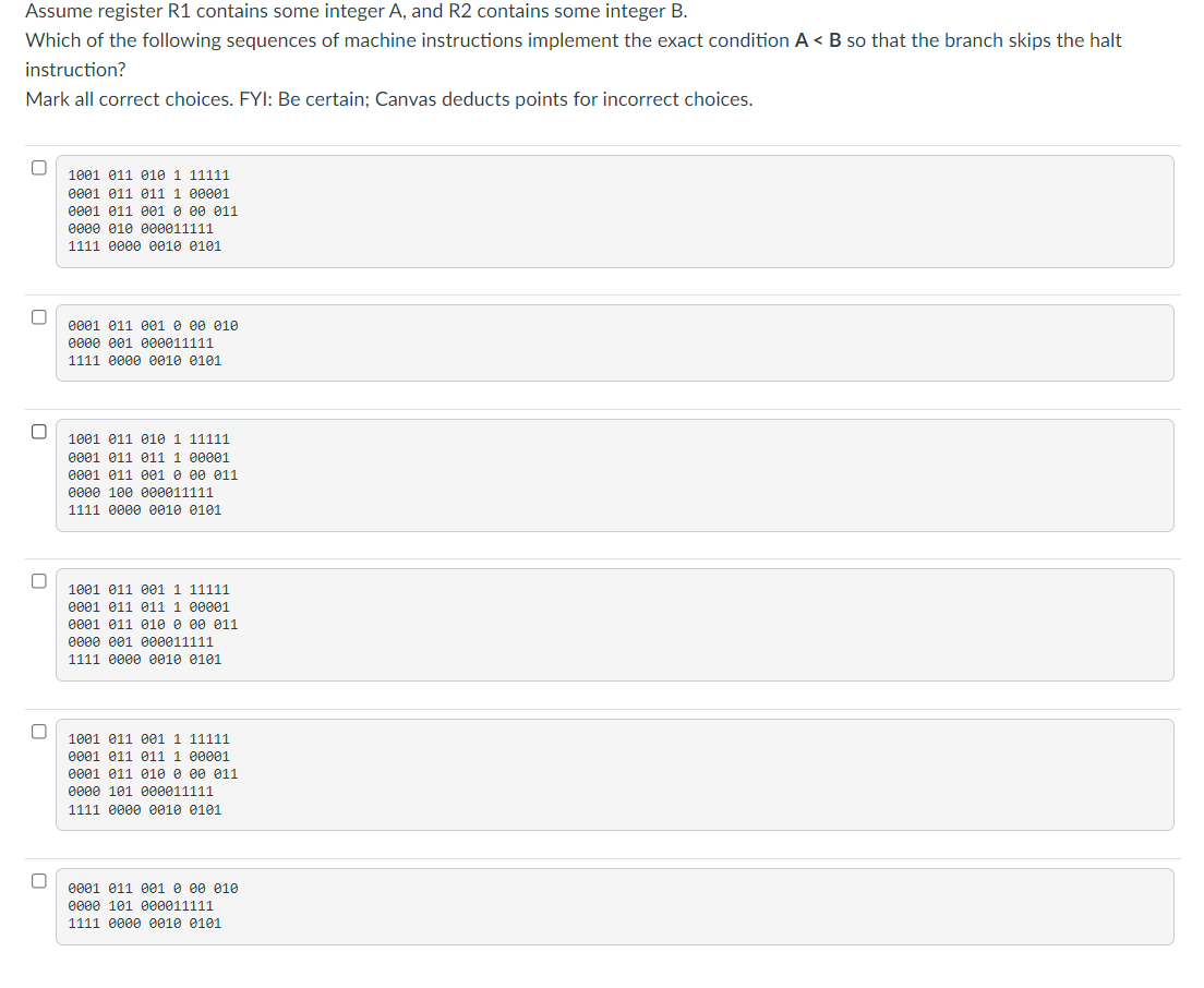 Solved Assume register R1 contains some integer A, and R2 | Chegg.com